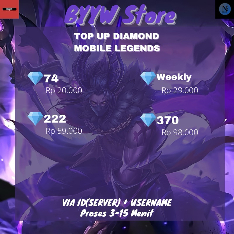 Jual TOP UP Diamond ML (Mobile Legends) #2 | Shopee Indonesia