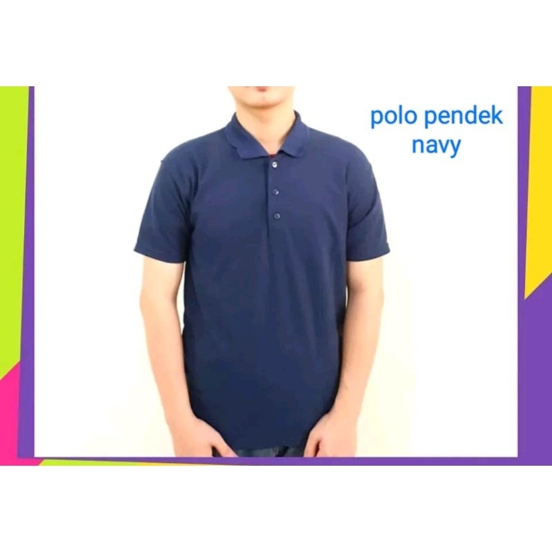 Jual kaos kerah polos/wangky polos navy/kerah pendek/kaos kerah pendek polos/kaos kerah polos ...