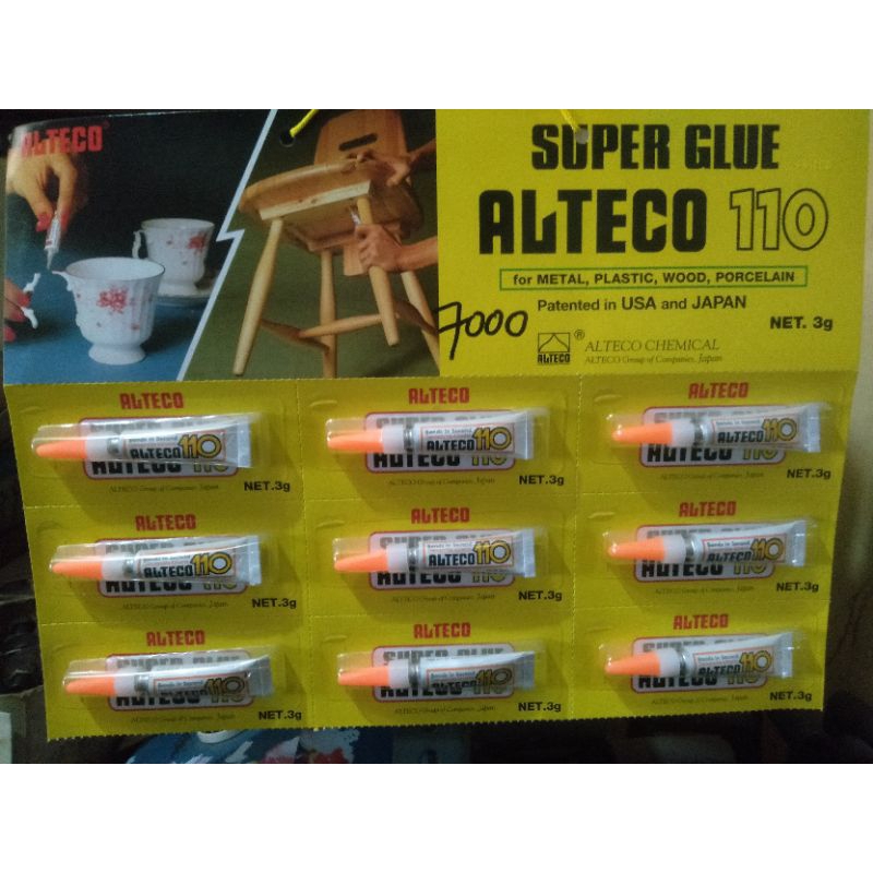 Jual Alteco 110 Super Glue ASLI 3g | Lem Serbaguna Kayu Plastik Besi Porselen Keramik | Shopee ...