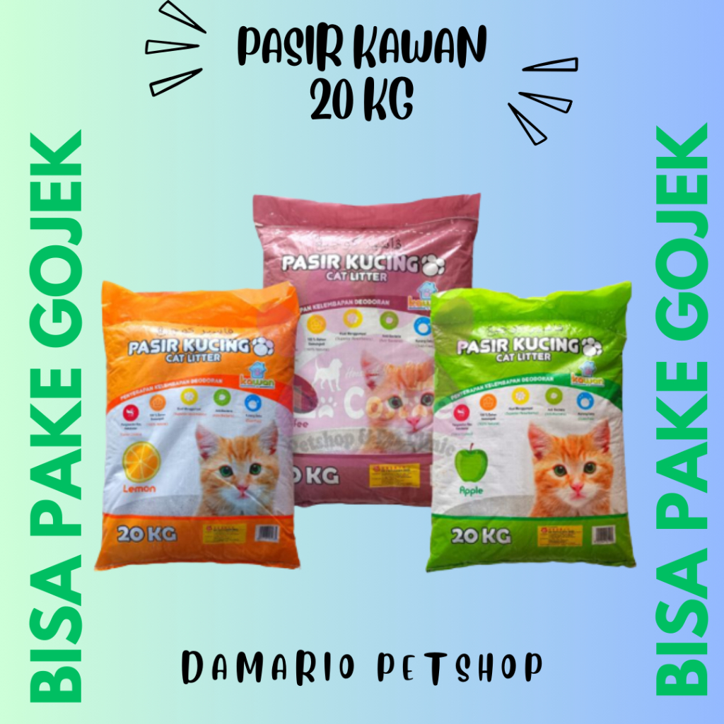 Jual Pasir Kucing Kawan 20 Kg Gumpal Wangi ( Khusus Gojek ) | Shopee ...