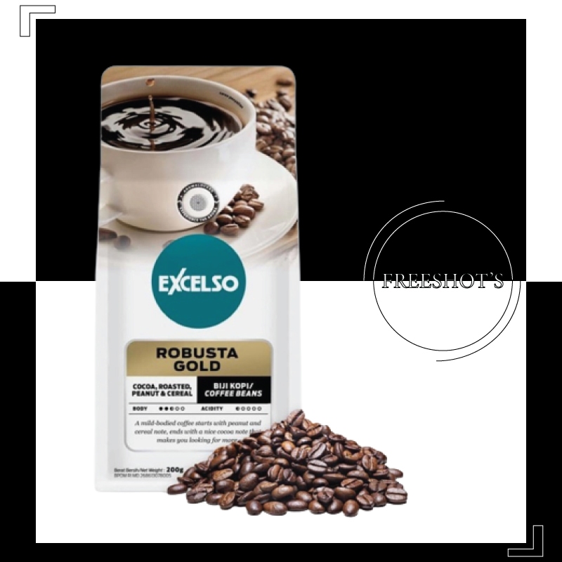 Jual Excelso Kopi Robusta Gold Biji 200Gr | Shopee Indonesia