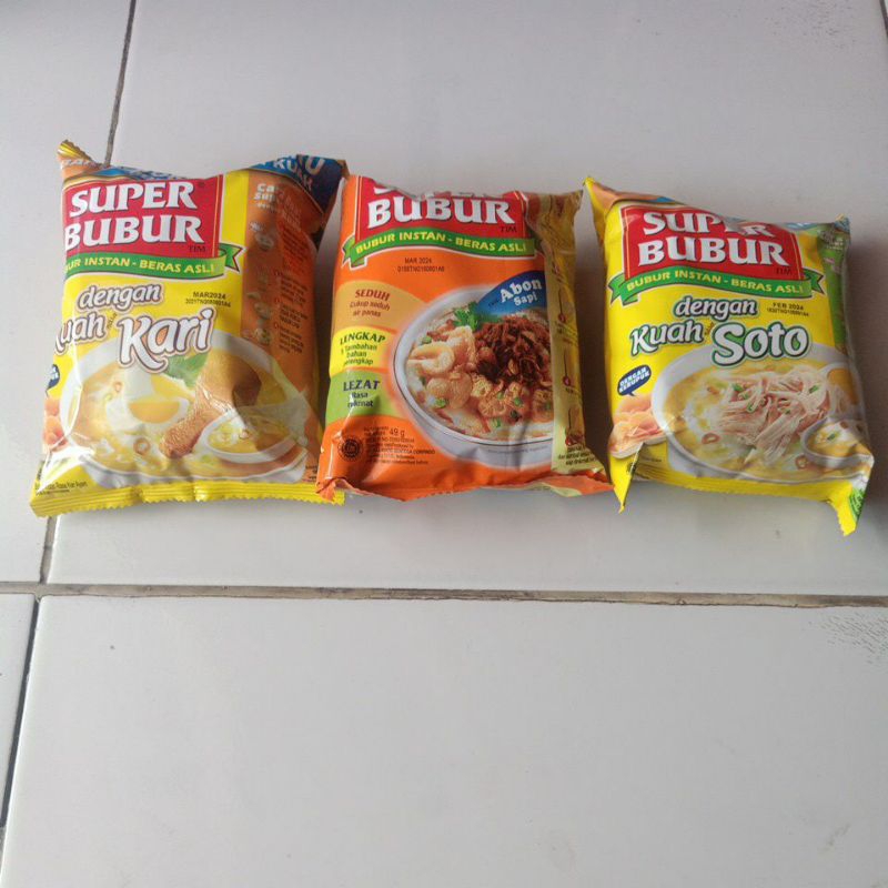Jual super bubur instant 3 variant ( 1 pcs) | Shopee Indonesia