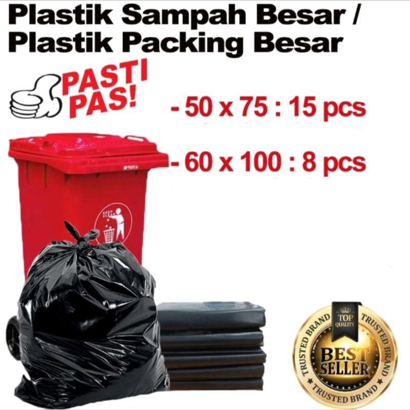Jual Plastik Sampah Kantong Sampah Trash Bag Hitam Plastik Packing ...