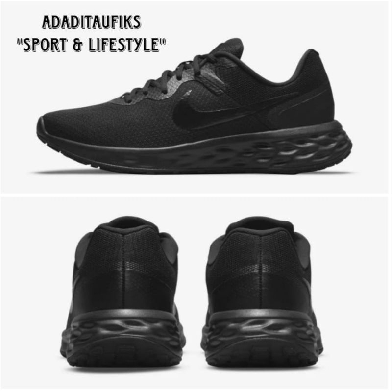 Jual Sepatu Running Nike Revolution 6 NN Black Original DC3728-001 ...