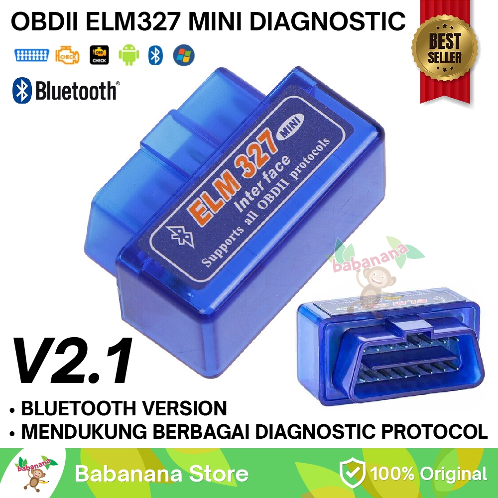 Jual ELM327 Mini OBD OBD2 Bluetooth Wireless Car Scanner V2.1 Alat Diagnostic Diagnostic ...