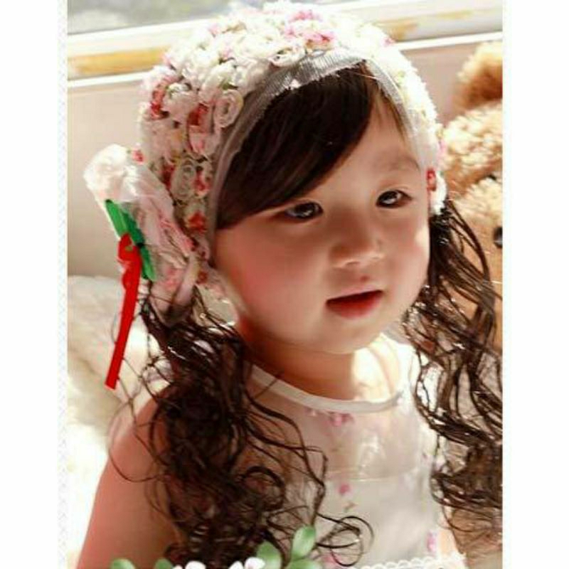 Jual Bando Bandana Wig Rambut Poni Kepang Aksesoris Bondu Topi Anak ...