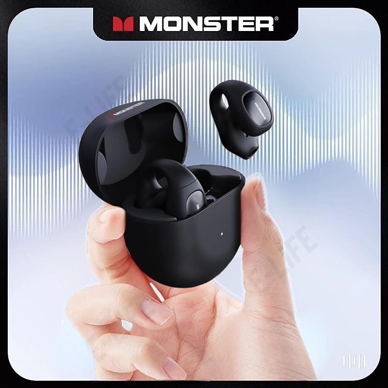 Jual Monster Open Ear 200 Pro TWS Wireless Earphone Ear Clip Headset ...