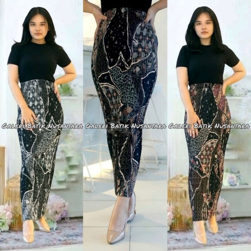 Jual Rok Plisket Batik Fit S - JUMBO All Size Vol.1 Rok Batik Kualitas ...