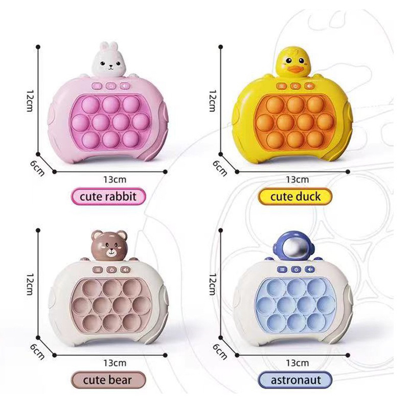 Jual Mainan Anak Quick Push / Pop It Push Bubble Game Challenge Fidget Toys Dengan Mesin Game ...
