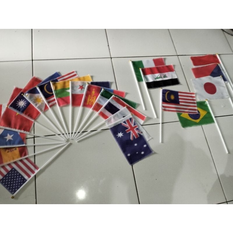 Jual bendera kecil piala dunia#benderaTangan#BenderaKecil | Shopee ...