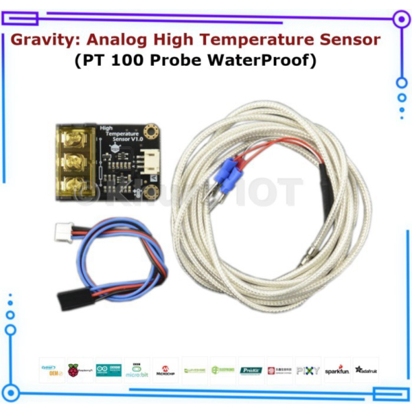 Jual DFRobot Gravity: Analog High Temperature Sensor PT100 Limited ...