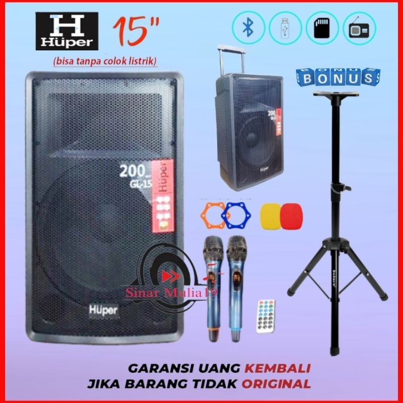 Jual Speaker Portable Huper GL15 Original | Shopee Indonesia