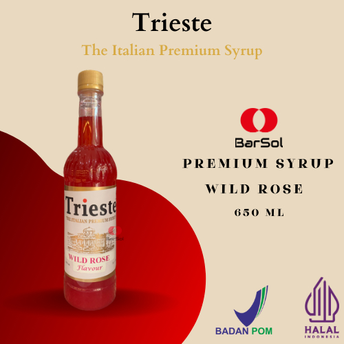 Jual Trieste Syrup Wild Rose 650 Ml - Barsol Indonesia | Shopee Indonesia
