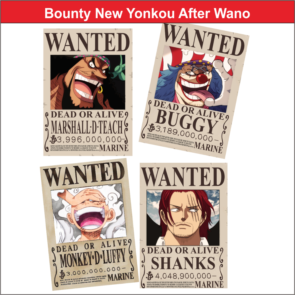 Jual Bounty New Younkou After Wano/Bounty Yonkou Terbaru After Wano/Bounty Buggy Terbaru ...
