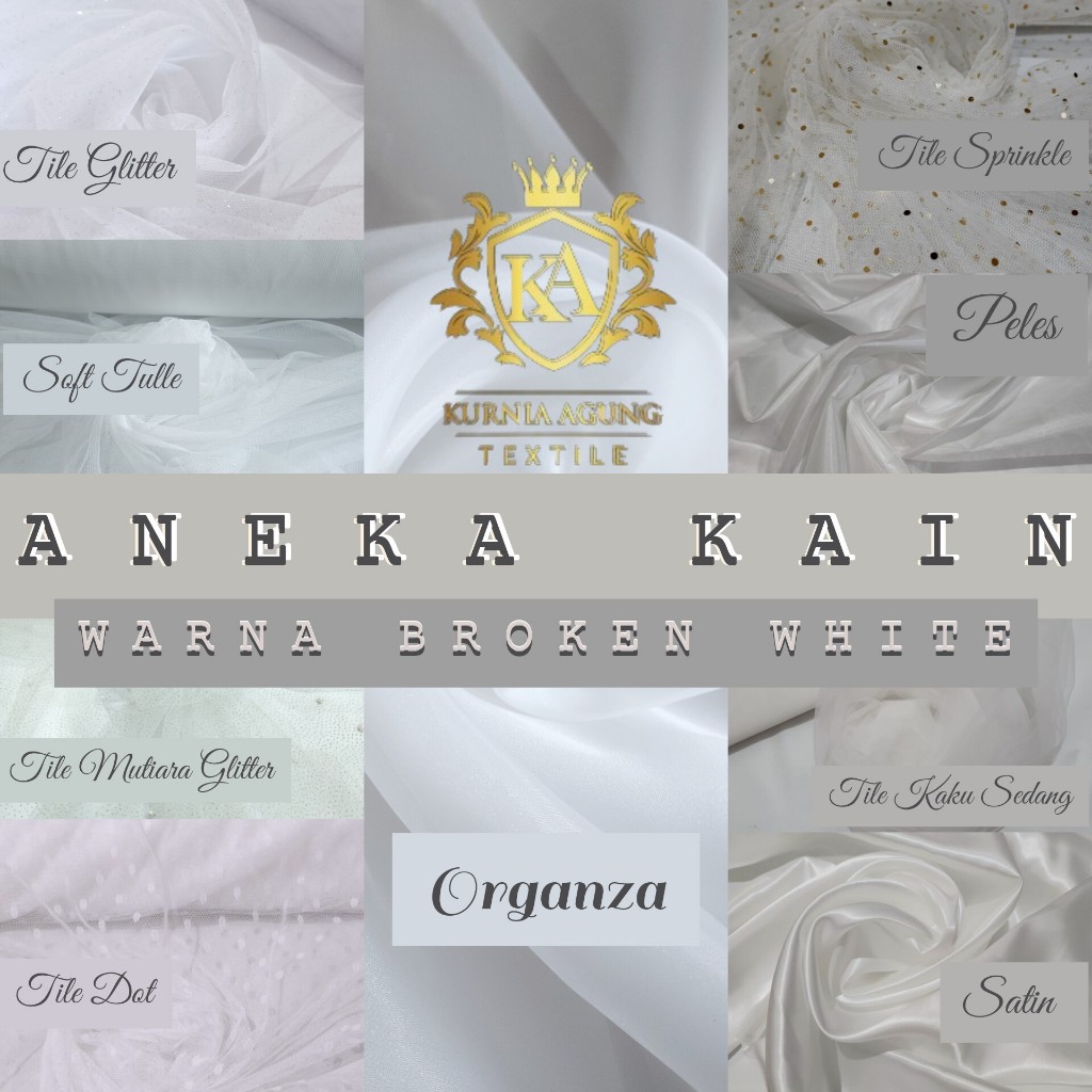 Jual Bahan Kain Satin Velvet Silk Organza Organdi Soft Tulle warna ...