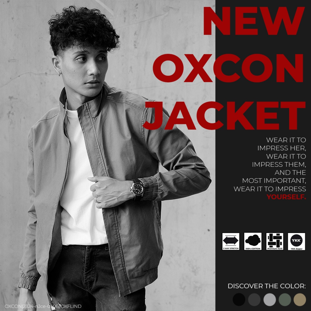 Jual Jacket Premium Zipper Stretch Twill Oxcon | Shopee Indonesia