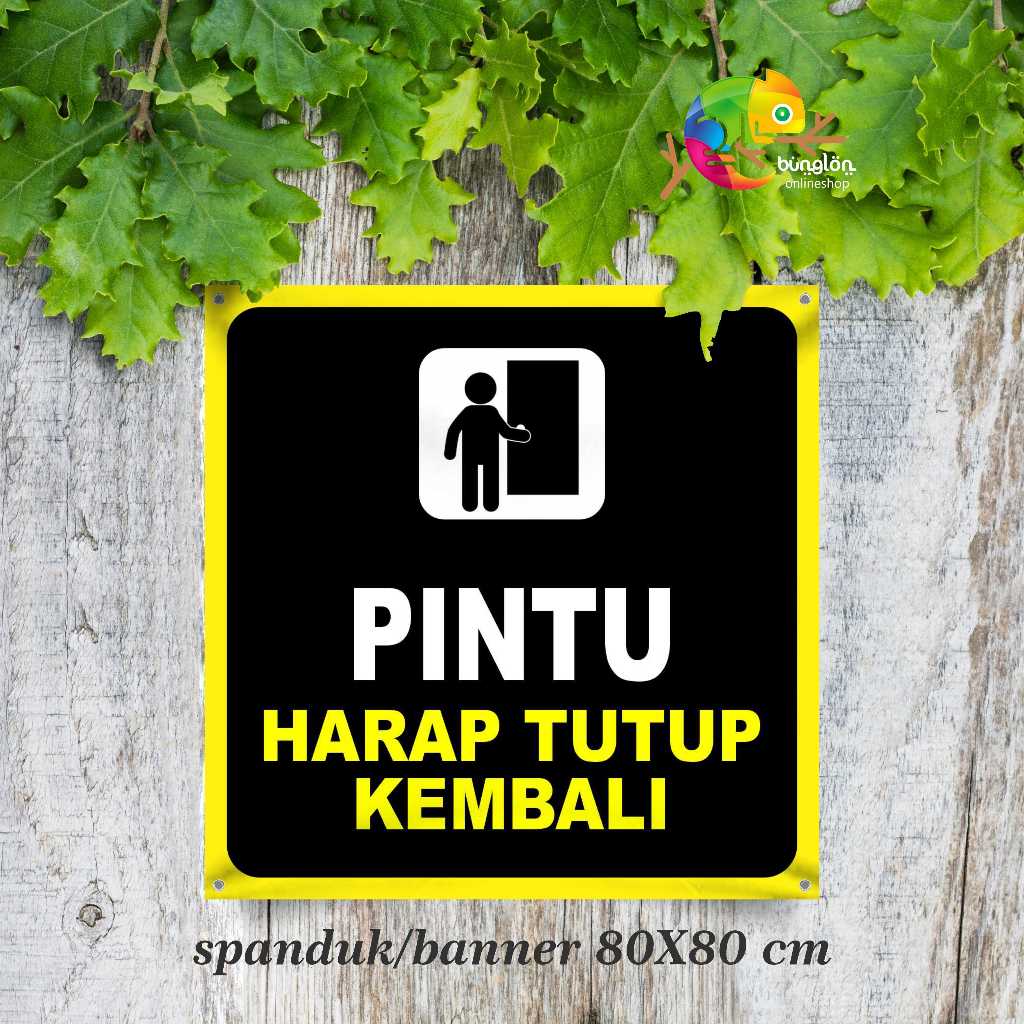 Jual Spanduk Banner Konstruksi, Pintu Harap Tutup Kembali | Shopee ...
