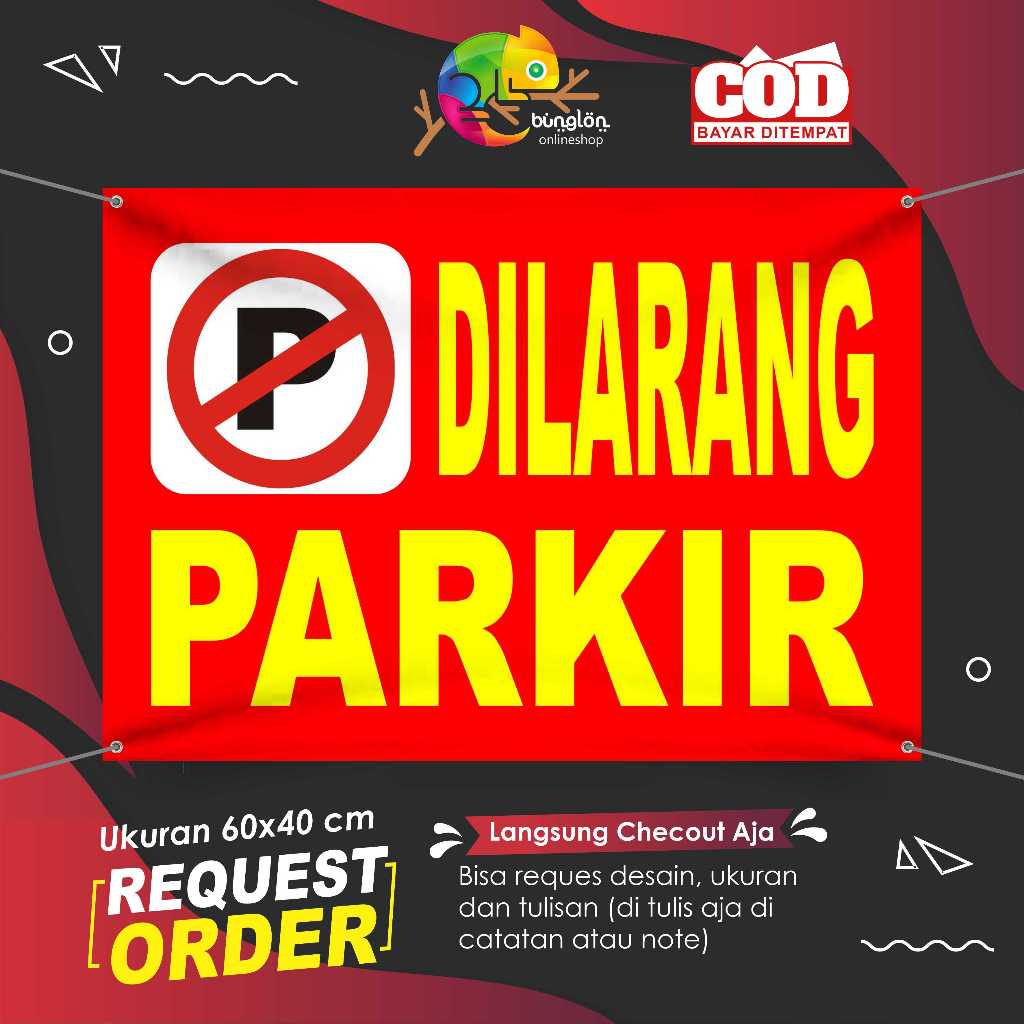 Jual Spanduk Banner Dilarang Parkir | Shopee Indonesia