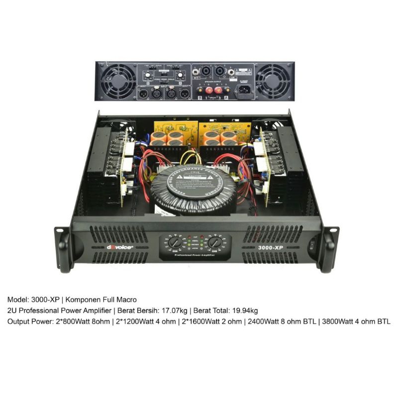 Jual Power dB Voice 3000 XP Original Amplifier dbvoice 3000XP Class H ...