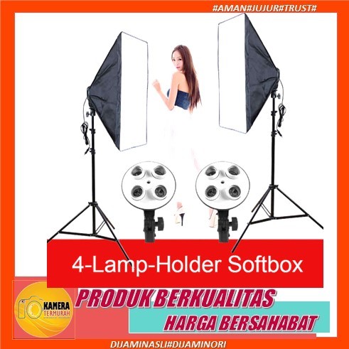 Jual Softbox E27 50x70cm stand lampu payung lighting video flash Reflector Youtuber studio light ...