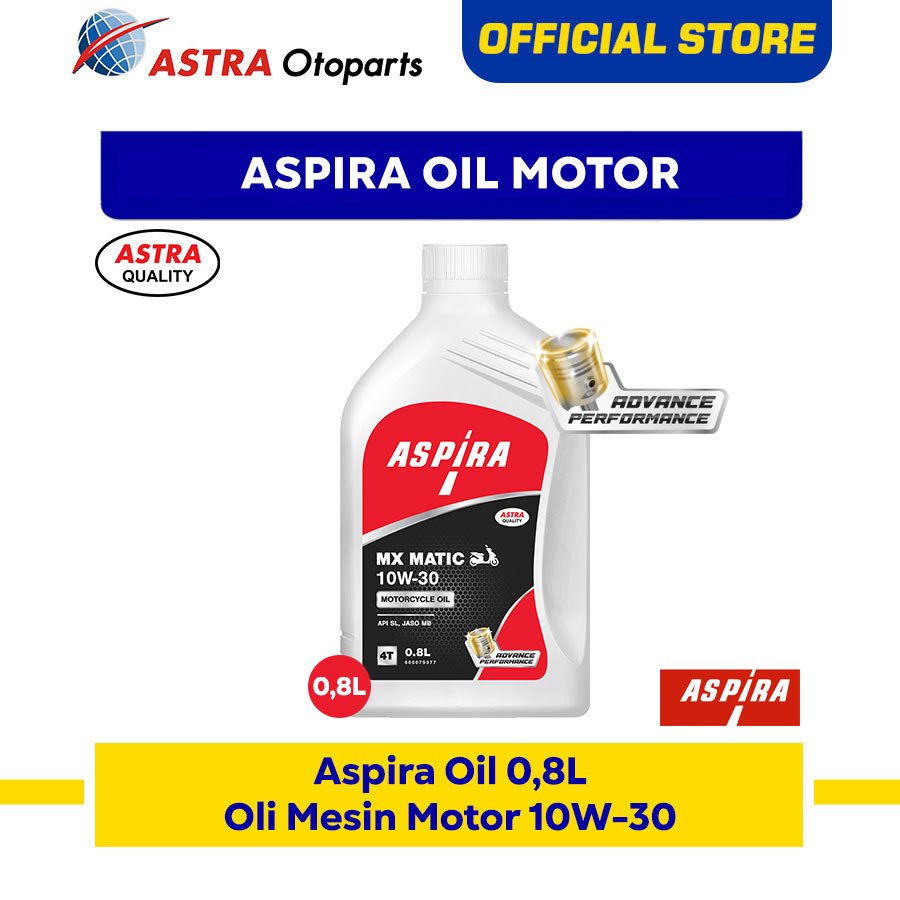 Jual Oli Motor Matic 10W-30 Aspira Oil 0,8L | Shopee Indonesia