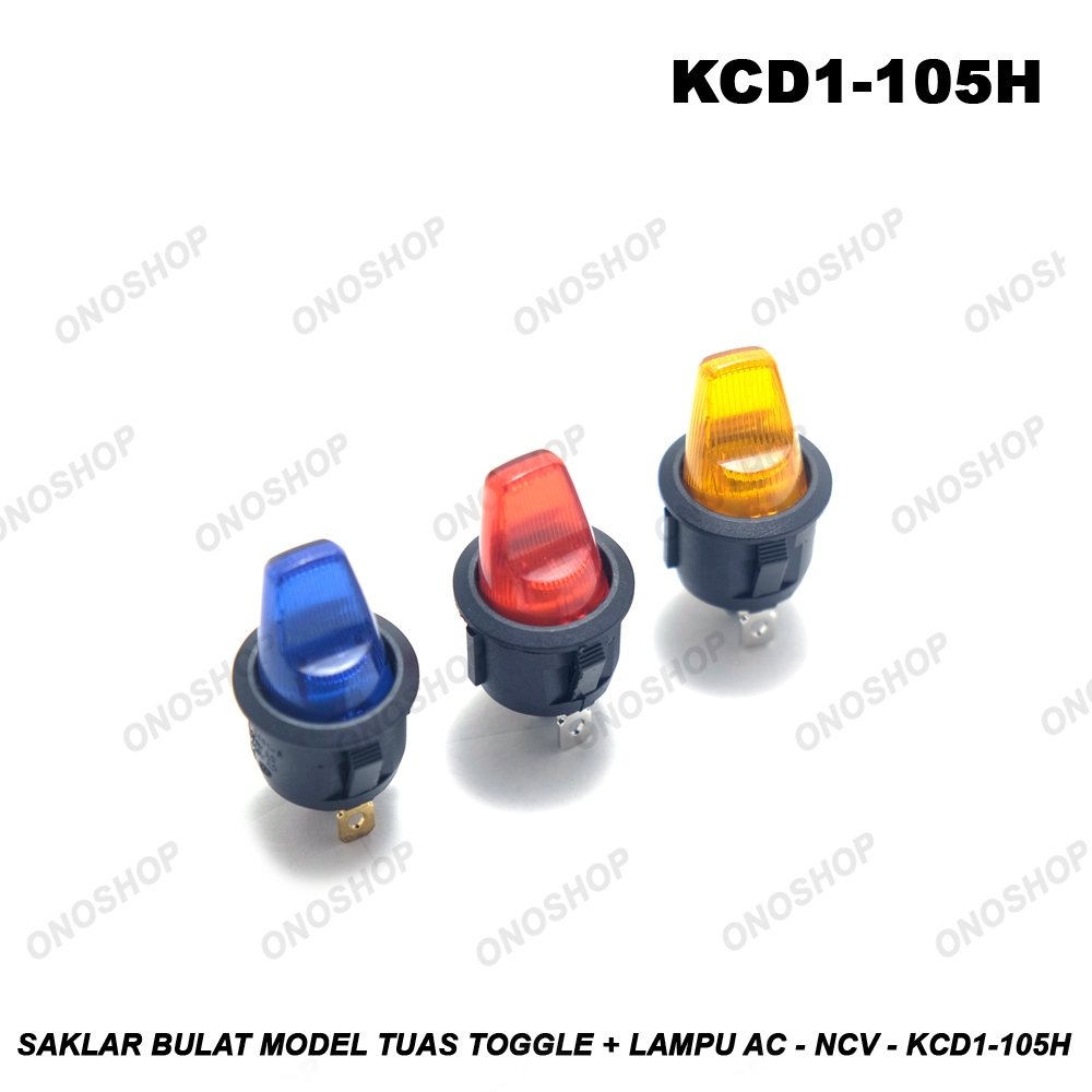 Jual Saklar Bulat Model Tuas Toggle + Lampu AC - NVC - KCD1-105H ...