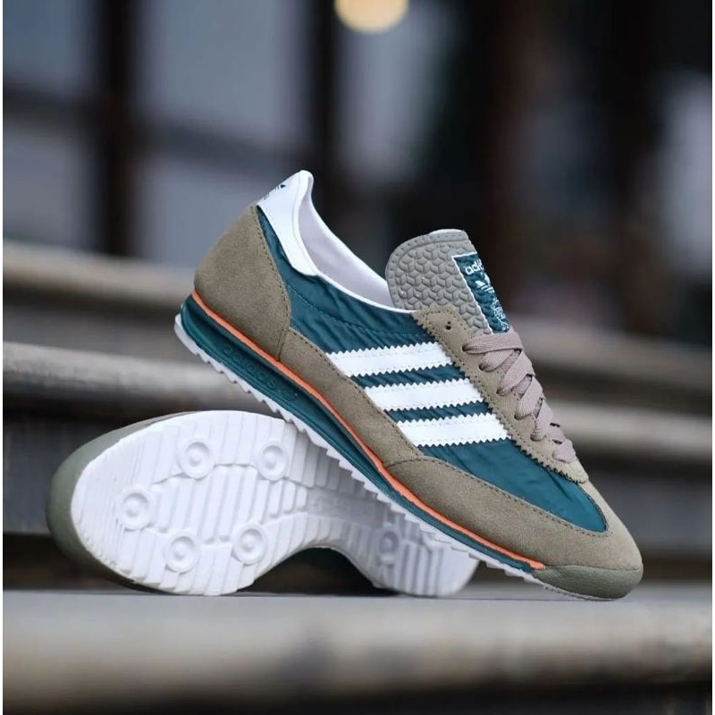 Jual Sepatu Sneakers Pria Adidas SL72 Green List White Original ...