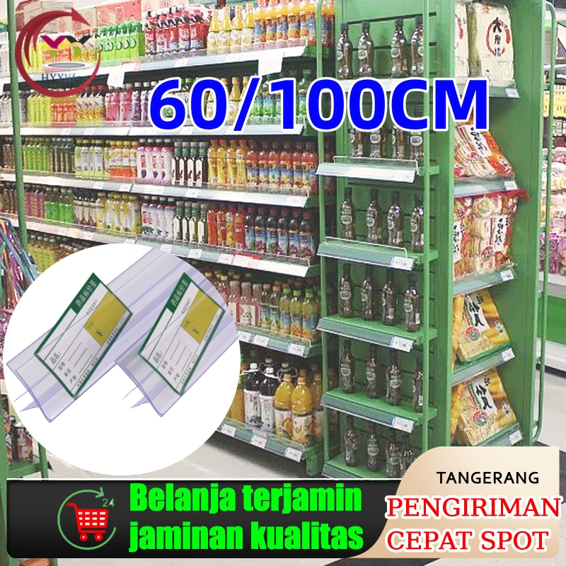 Jual 60/100cm Display Harga Rak Supermarket Klip Label Harga Strip ...