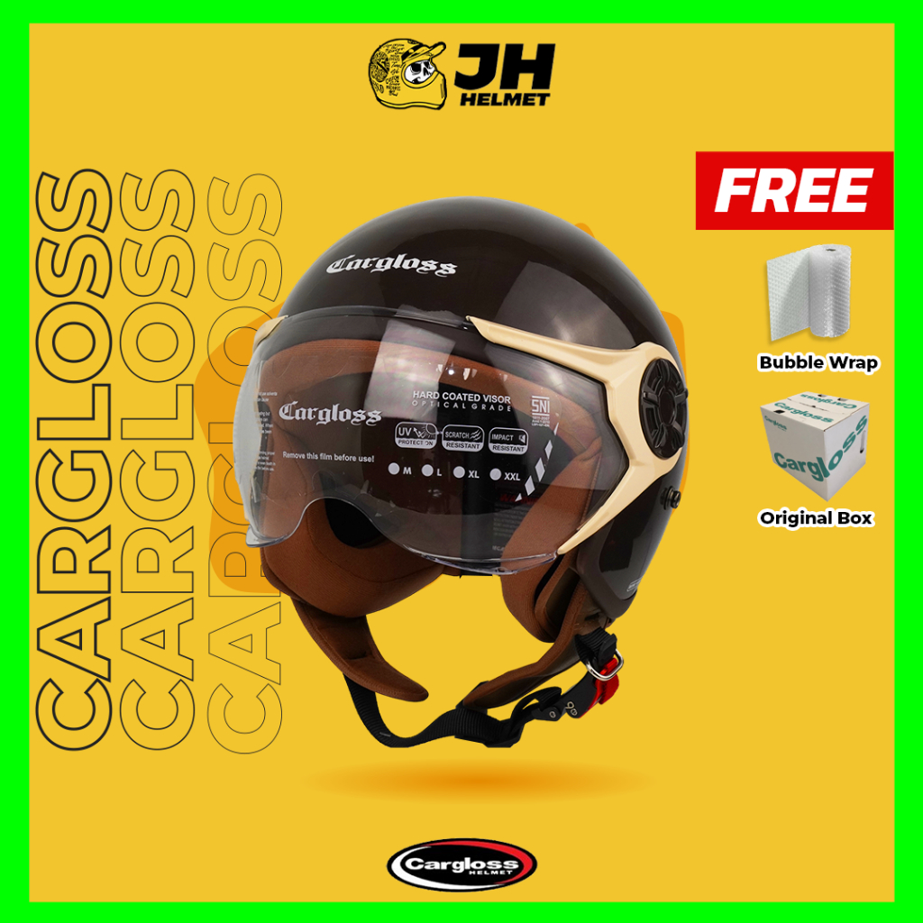 Jual Helm Retro Cargloss Original YRH Hijab SNI | GRATIS ONGKIR | Helm ...