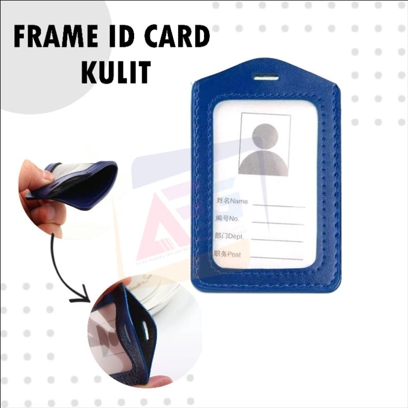 Jual Frame case id card kulit/casing id card kulit sintesis/case kulit ...