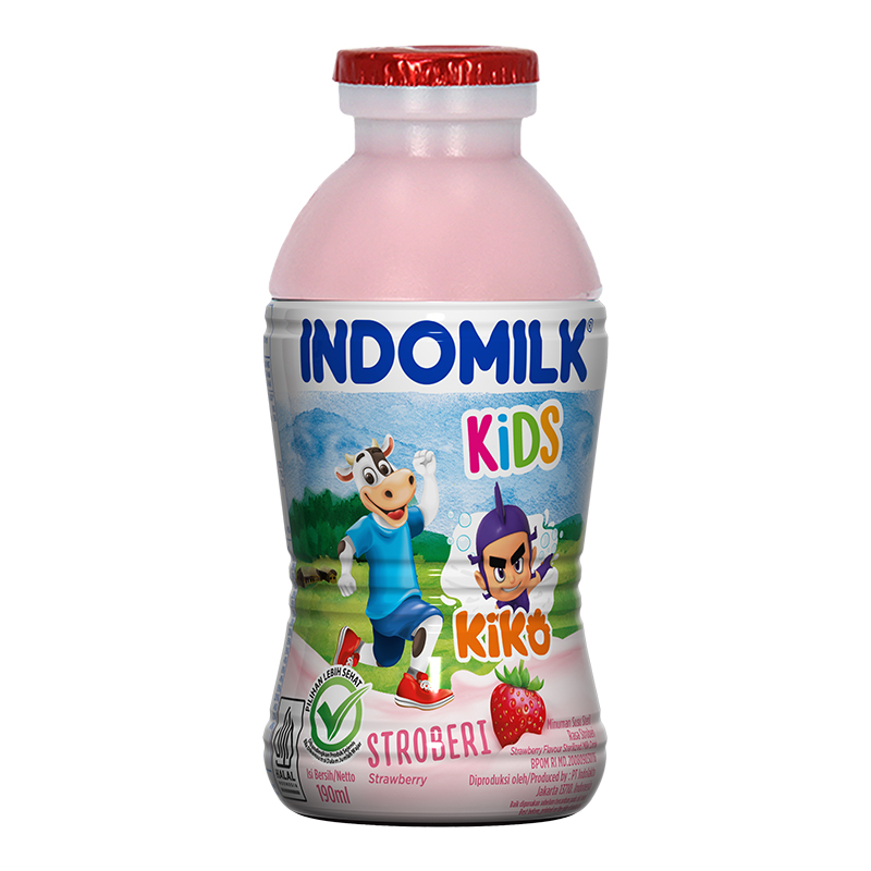 Jual INDOMILK Susu Cair Rasa Strawberry 190 ml | Shopee Indonesia
