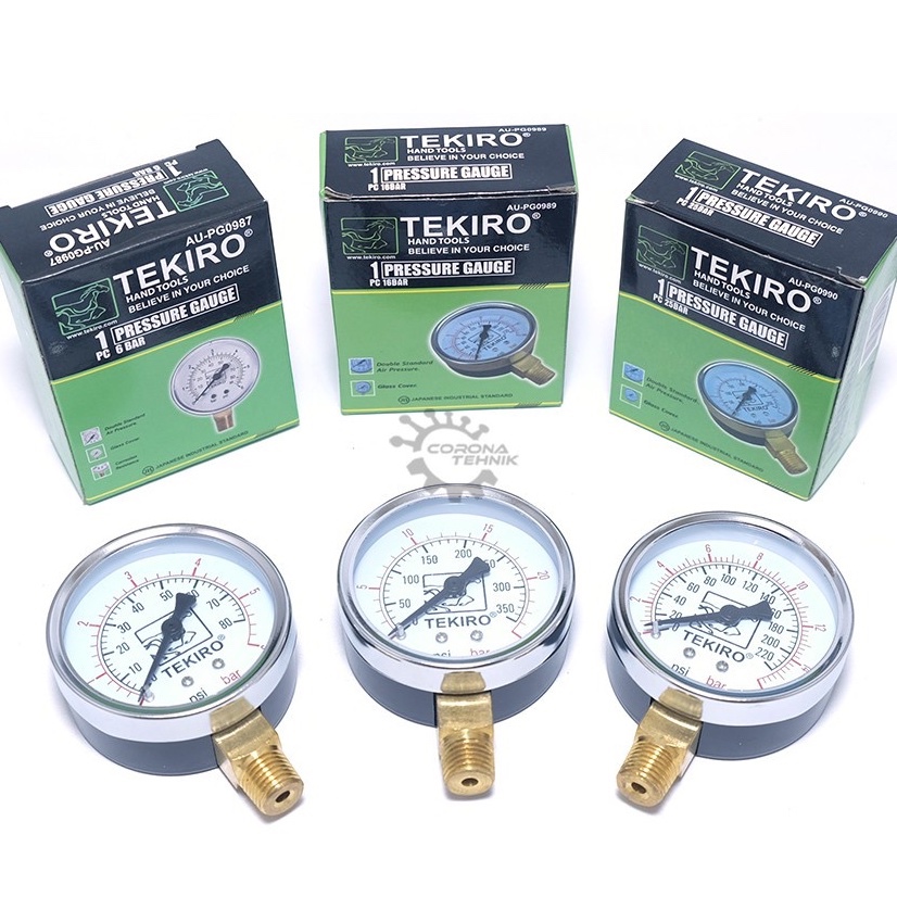 Jual MANOMETER TEKIRO UKURAN 6 10 16 & 25 BAR / ALAT PENGUKUR TEKANAN ...