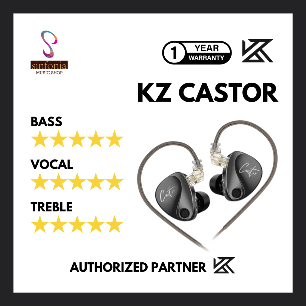 Jual KZ CASTOR Dual Dynamic Driver Metal In Ear Earphone with MIC ...