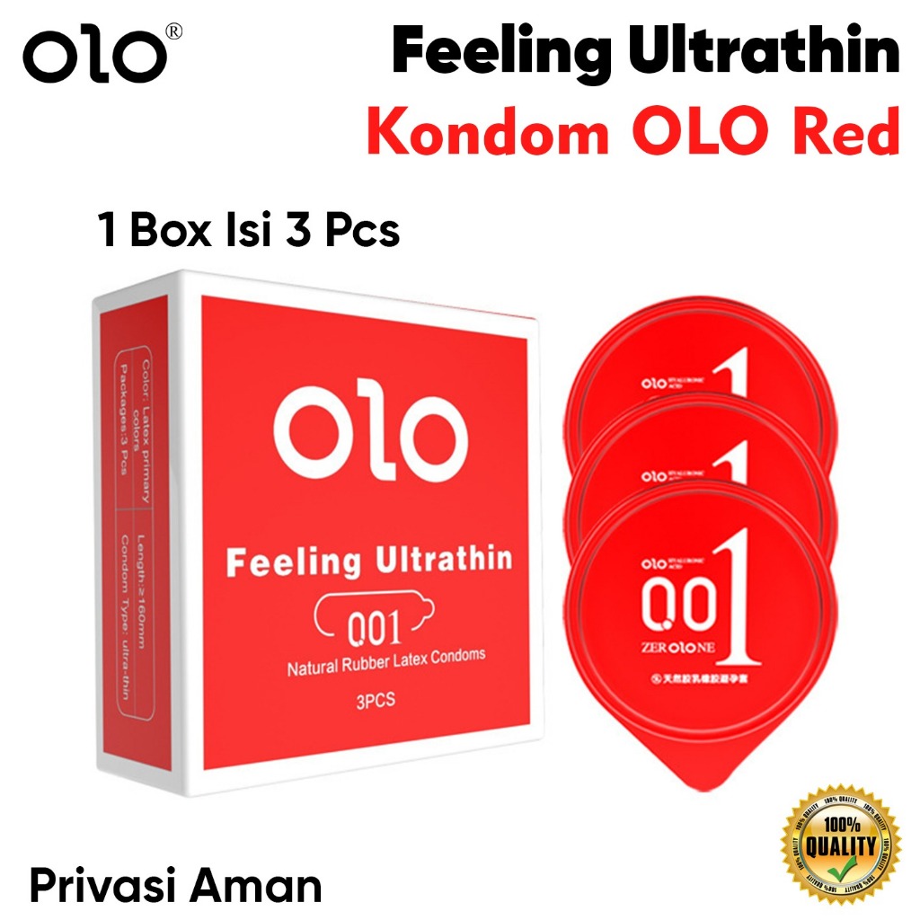 Jual Condom OLO 001 kondom Dengan 3 Sensasi Bahan Latex Natural Ultra Tipis ORIGINAL Privasi ...