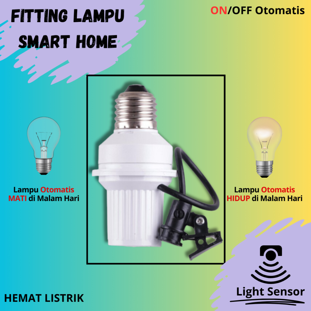 Jual Fitting Lampu Sensor Cahaya Semua Macam Lampu Rumah Sensor Cahaya Otomatis On Off Shopee