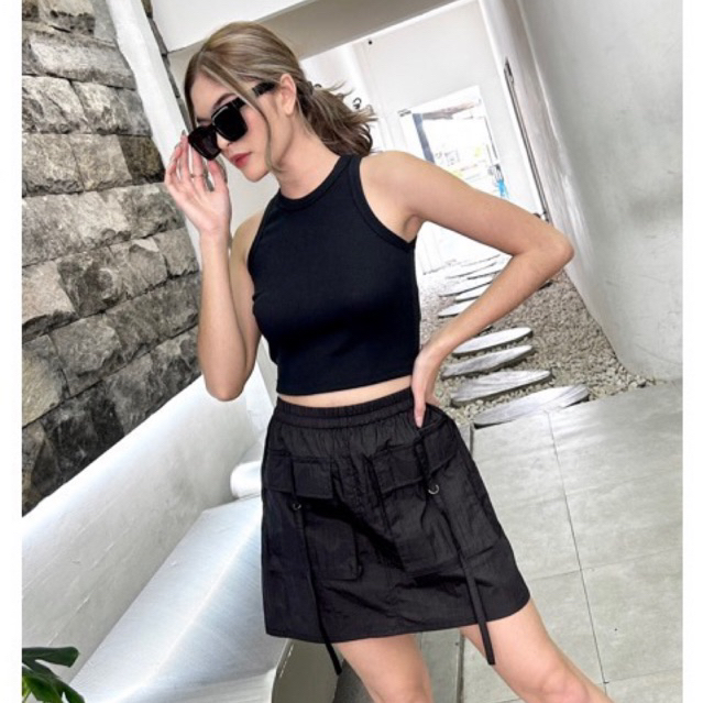 Jual Rok Cargo Pendek Parasut | RYU Mini Skirts Parasut | Shopee Indonesia