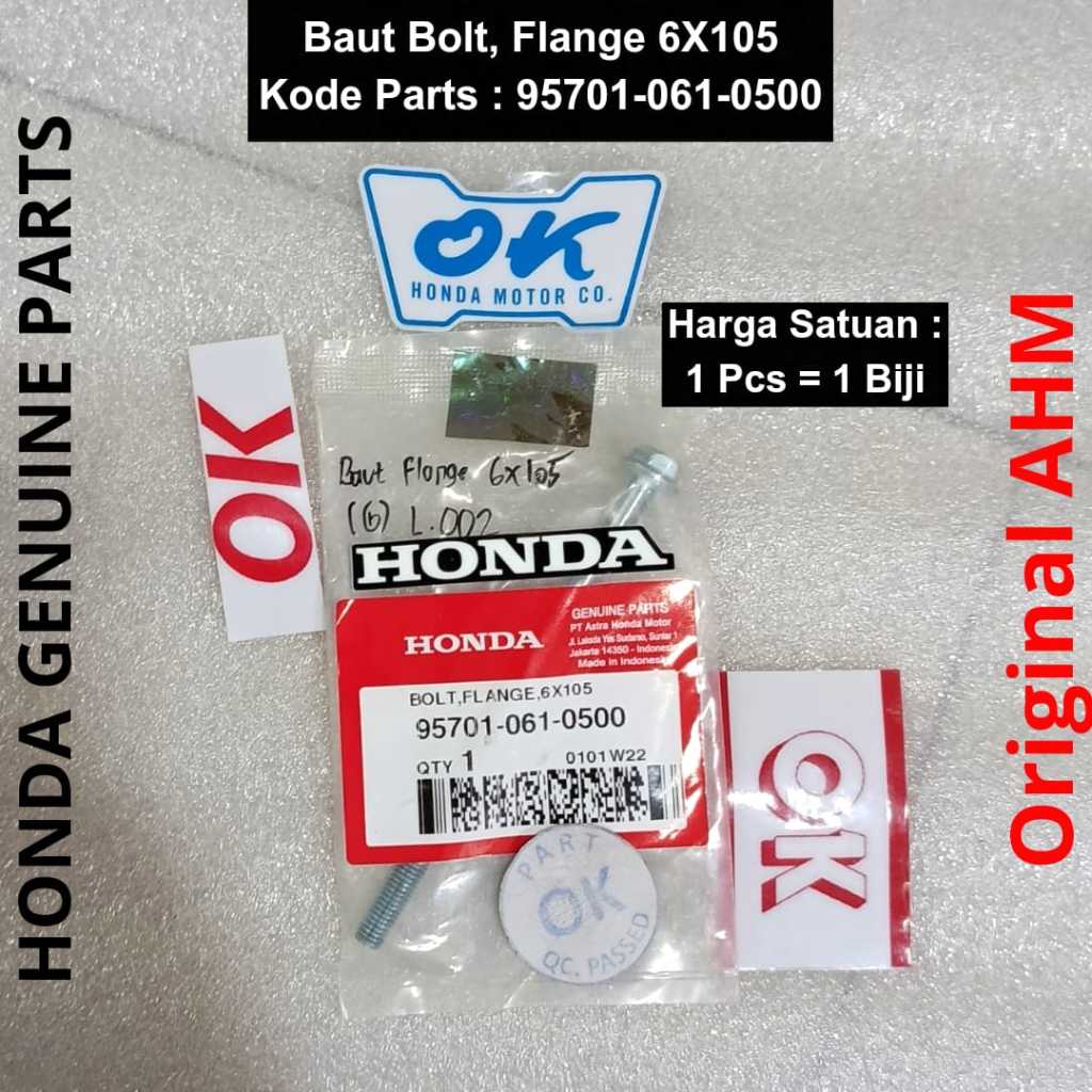 Jual 95701061 0500 Baut Bolt Flange 6x105 HONDA CS1 Genio Original AHM ...
