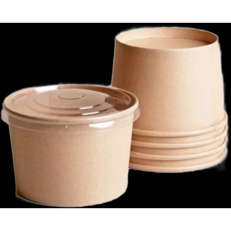 Jual PAPER BOWL BROWN KRAFT - FULL LAMINASI - FOOD GRADE | Shopee Indonesia