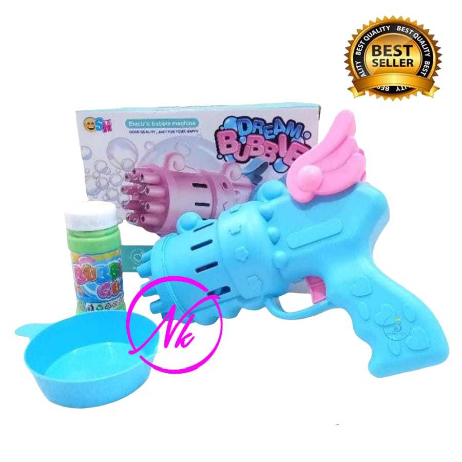 Jual Mainan Bubble Gun Dream Angel Gelembung Bubble Elektrik Sayap ...