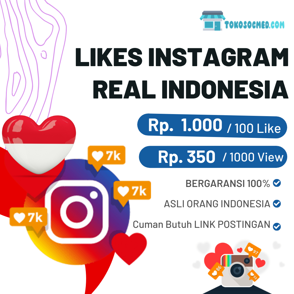 Jual TOKOSOCMED LlKE lNSTAGRAM VlEW lNSTAGRAM Real Aktif Indonesia ...