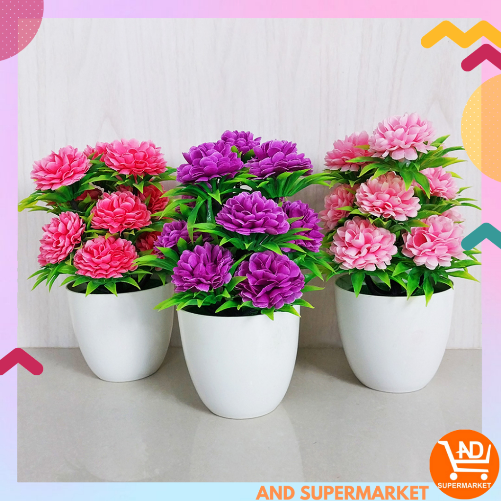 Jual Bunga Hias Plastik Ornamen Bunga Hiasan Meja Palsu Dekorasi Rumah ...