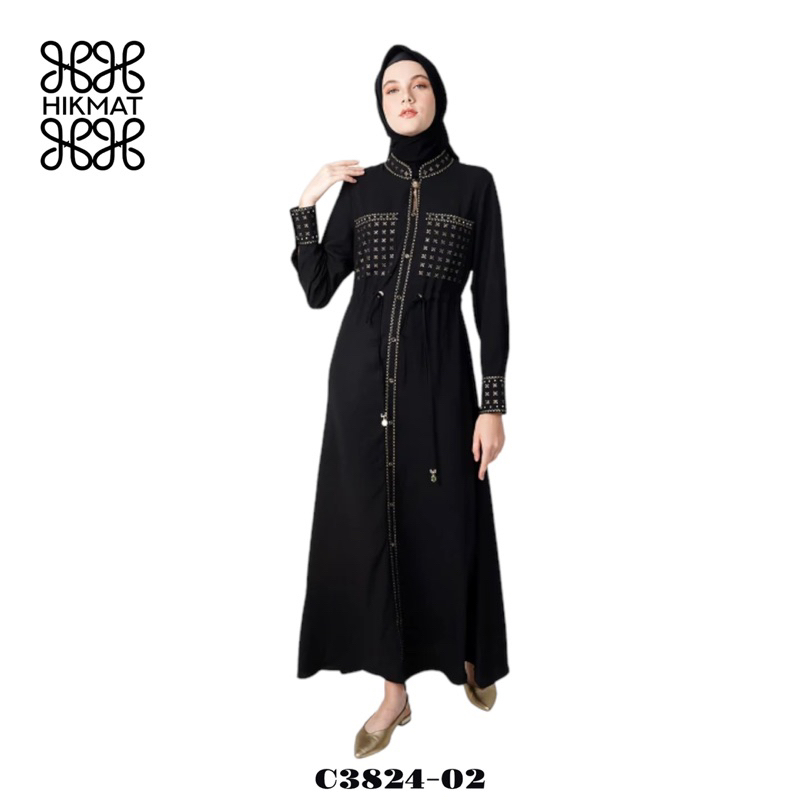 Jual ABAYA HIKMAT FASHION ORIGINAL C3824-02 | Shopee Indonesia