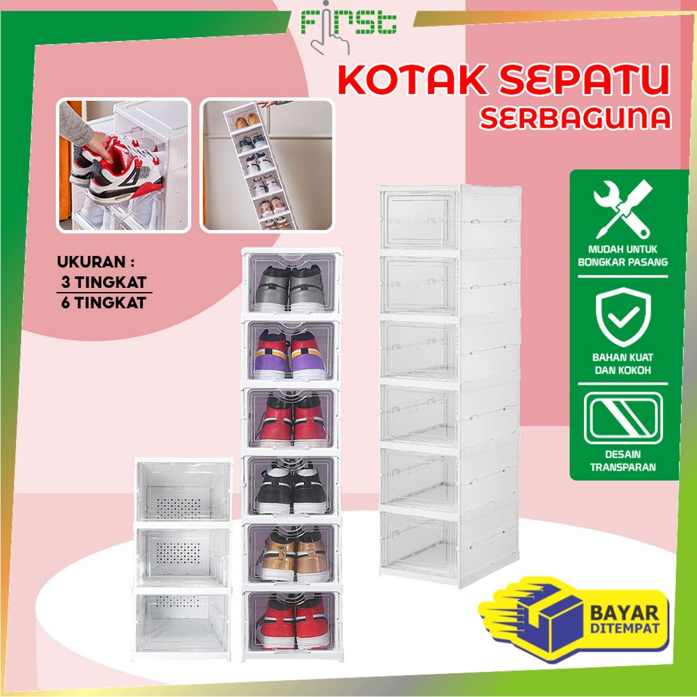 Jual FH-C867 Rak Sepatu Lipat Anti Debu Lemari Multifungsi Serbaguna ...