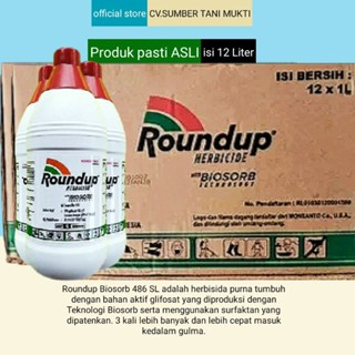 Jual Herbisida sitemik roundup 1liter satu dus (isi 12 botol) | Shopee ...