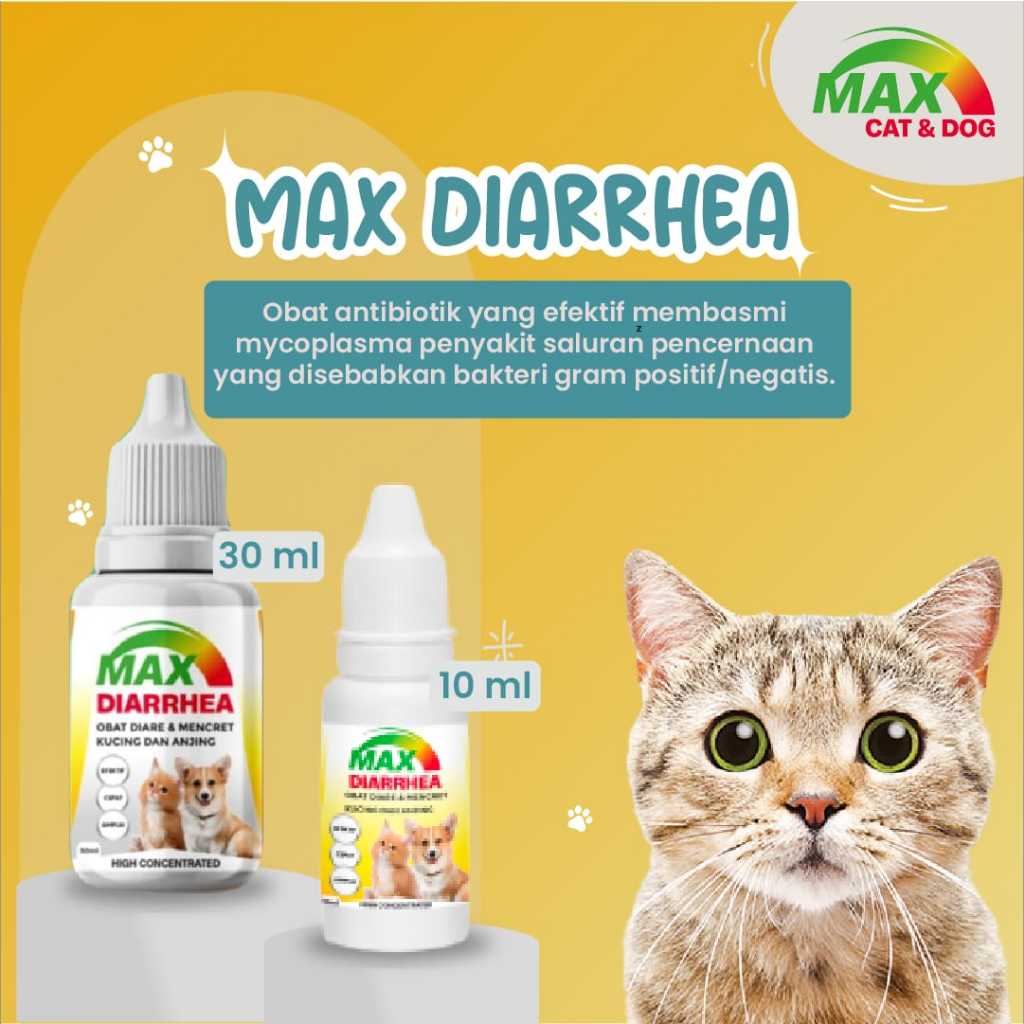 Jual MAX DIARRHEA 30 ml | Obat diare mencret kembung pada kucing anjing ...