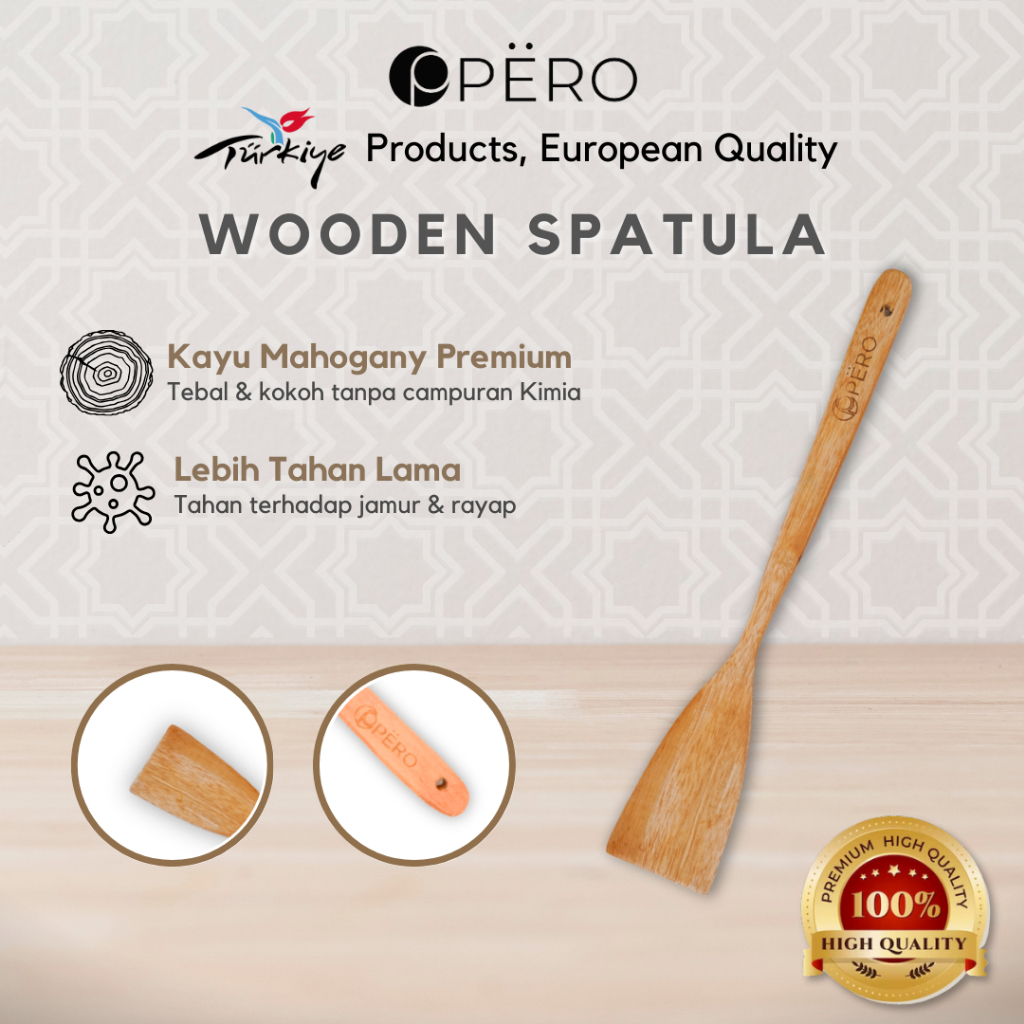 Jual Pero Sutil Kayu Tahan Panas / Spatula Kayu / Wooden Spatula ...
