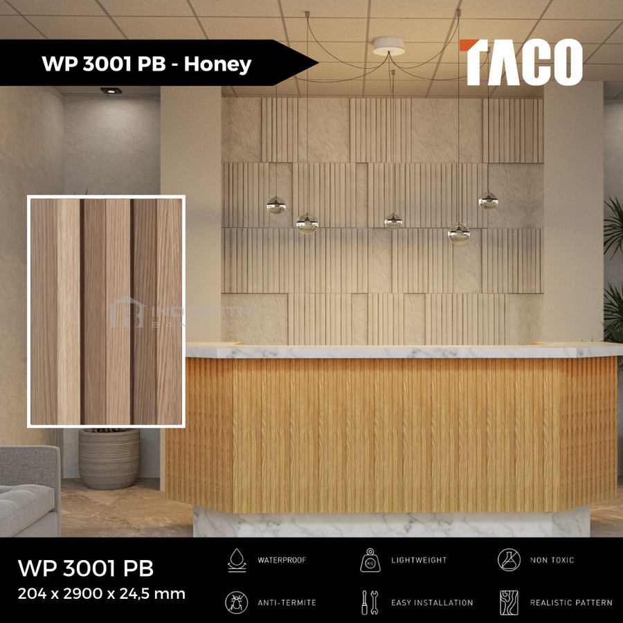 Jual Wall Panel Composite Taco WP 3001 PB Honey / Taco Wall Panel ...