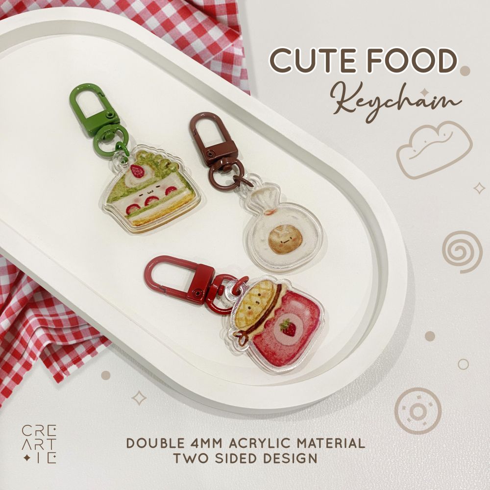 Jual CREARTIE Cute Food Charm / Keychain / Gantungan Kunci | Shopee ...