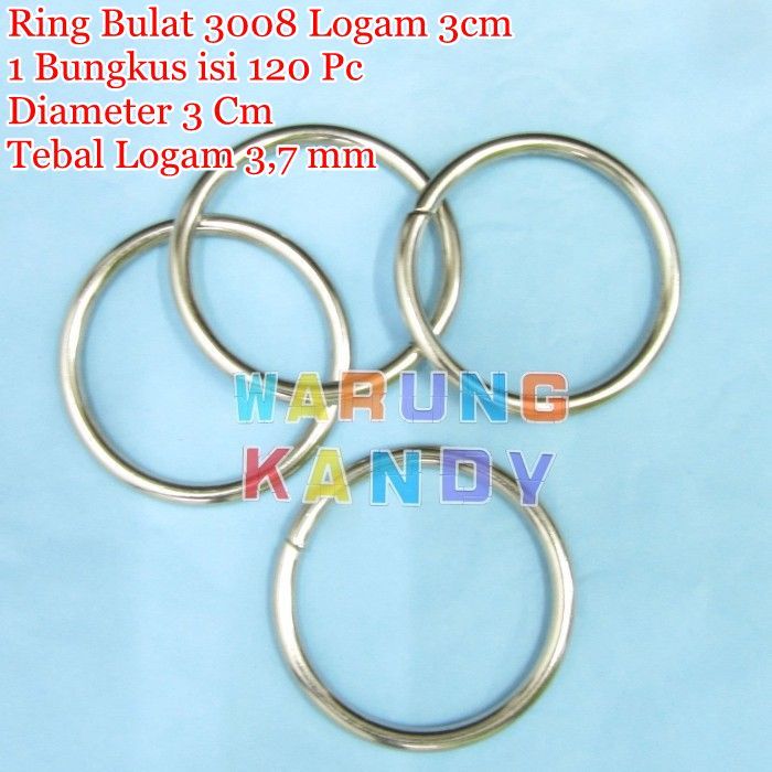 Jual Ring Bulat 3008 Logam 3cm 120pc | Shopee Indonesia