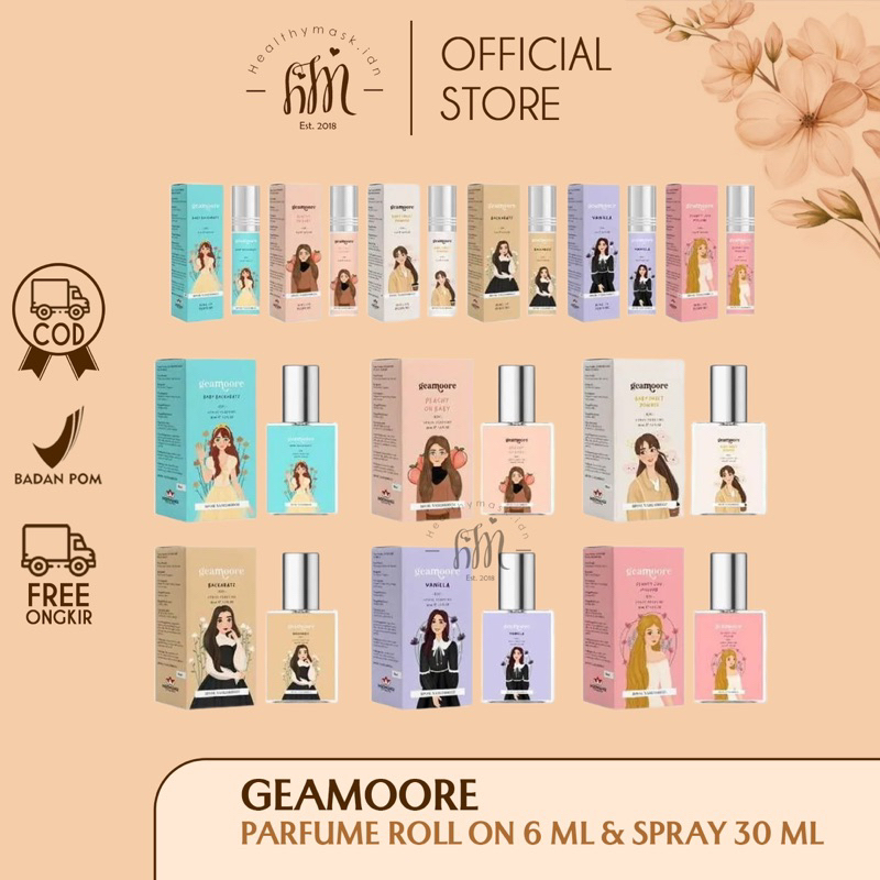 Jual INSPIRED GEAMOORE ROLL 6 ML & SPRAY 30 ML| BPOM HALAL | Shopee ...